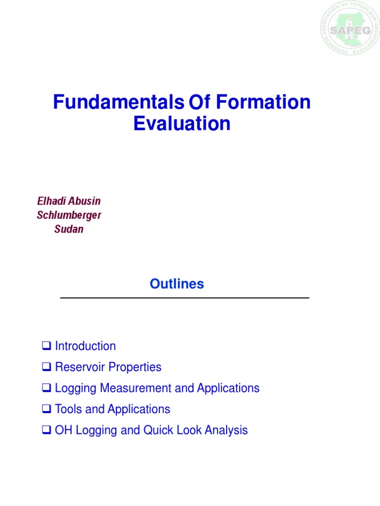 Formation Evaluation Fundamentals | PDF | Porosity | Petroleum Reservoir