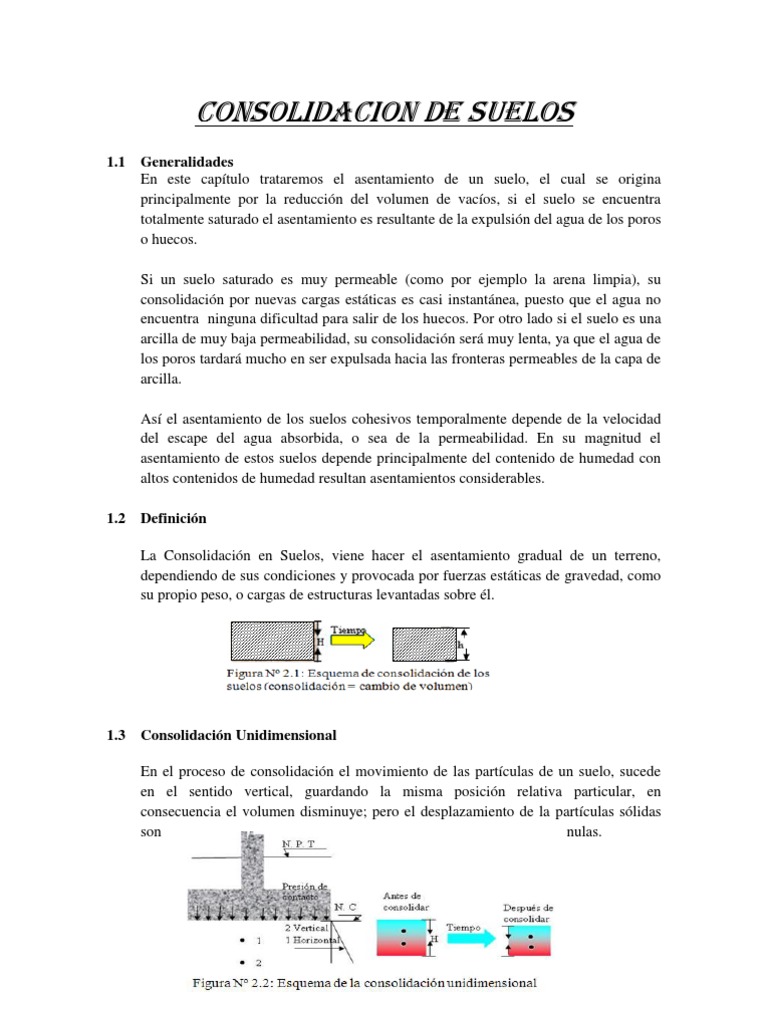 consolidacion de suelos.docx | Permeabilidad (Ciencias de la Tierra ...