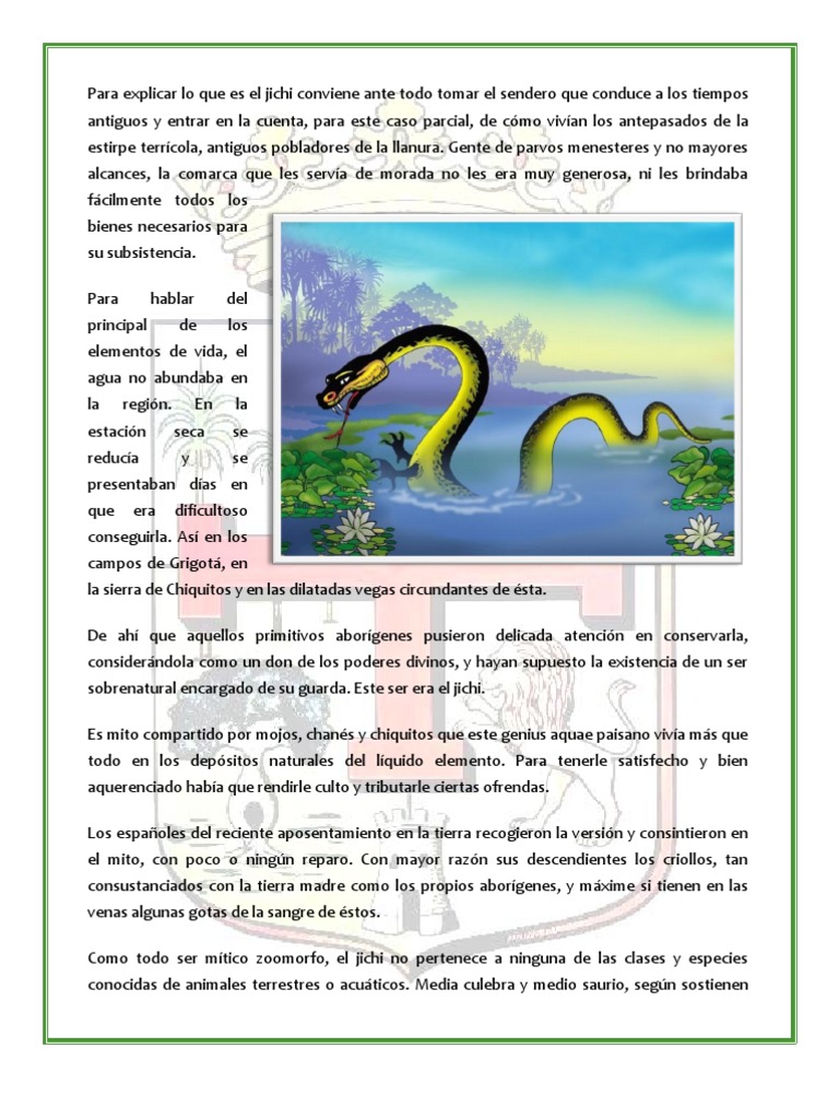 La leyenda del Jichi: mito y naturaleza | PDF | Caza