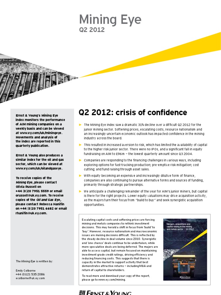 EY Mining Eye Q2 2012 | Download Free PDF | Mining | Equity (Finance)