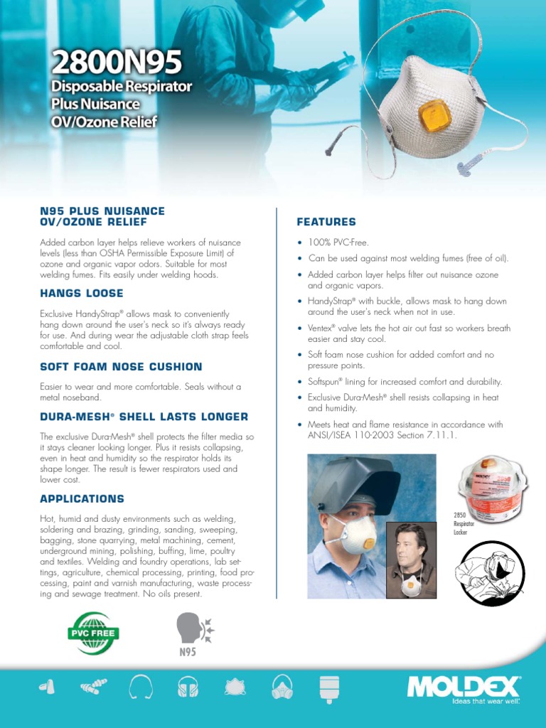 N95 Plus Nuisance Ov/Ozone Relief Features: 2850 Respirator Locker ...