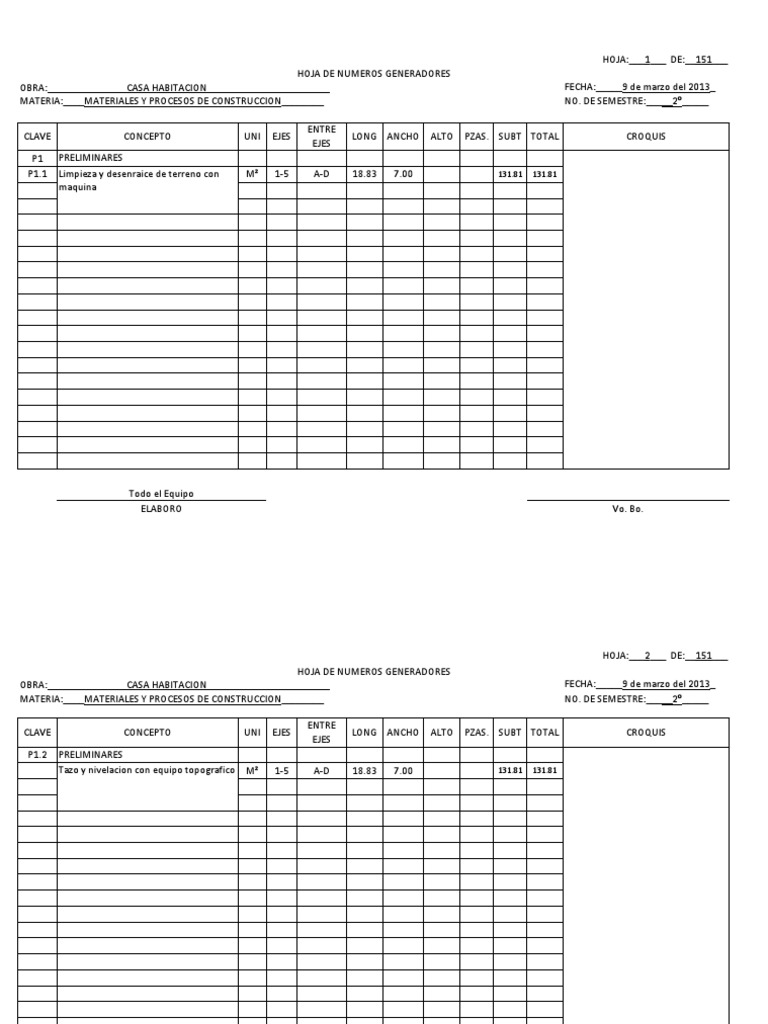 Numeros Generadores Completo | Plantas | Ingeniería