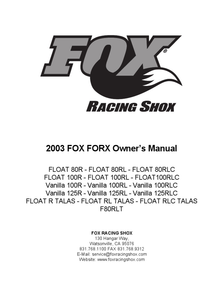 Fox Talas | PDF | Tire | Machines