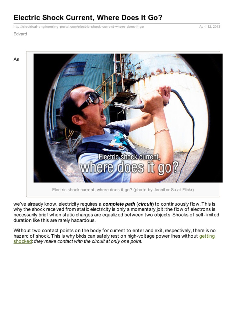 Electric Shock Current Where Does It Go | PDF | Insulator (Electricity ...