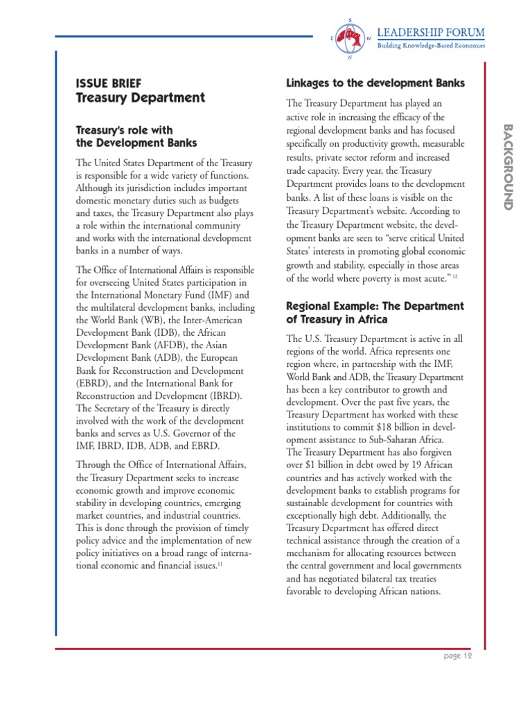 Harvarhid Treasury | PDF | World Bank | International Monetary Fund