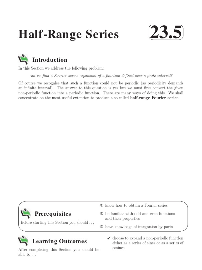 23 5 Half Range Series | PDF