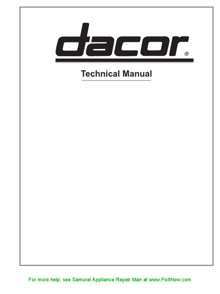Dacor Oven Troubleshooting Guide | PDF | Electric Current | Relay