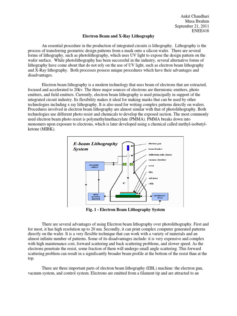 Electro Beam Lithography and X Ray Lithography | PDF | Photolithography | X Ray