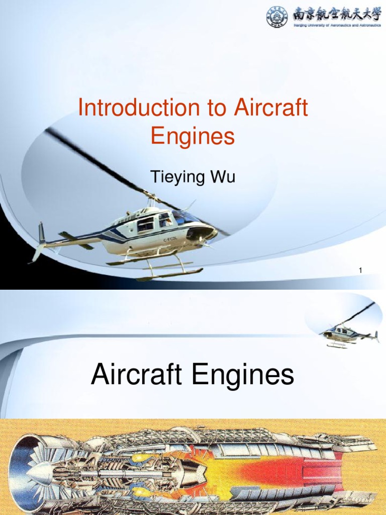 Introduction To Aircraft Engines: Tieying Wu | PDF | Gases | Heat