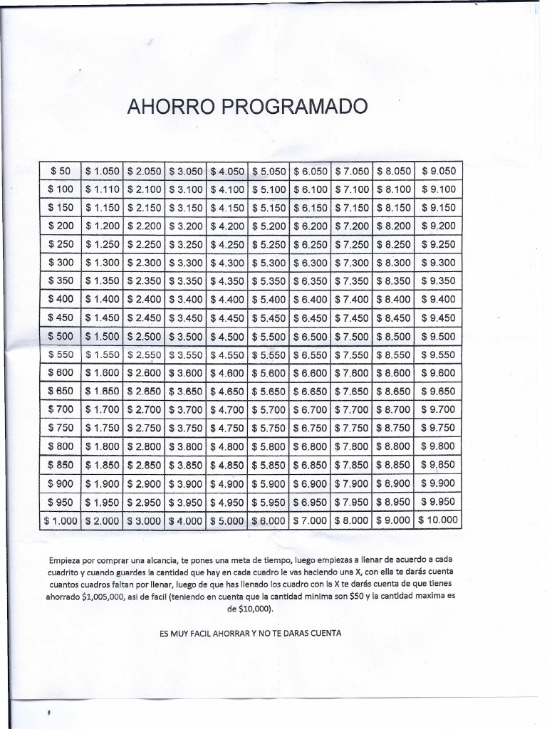 Ahorro programado