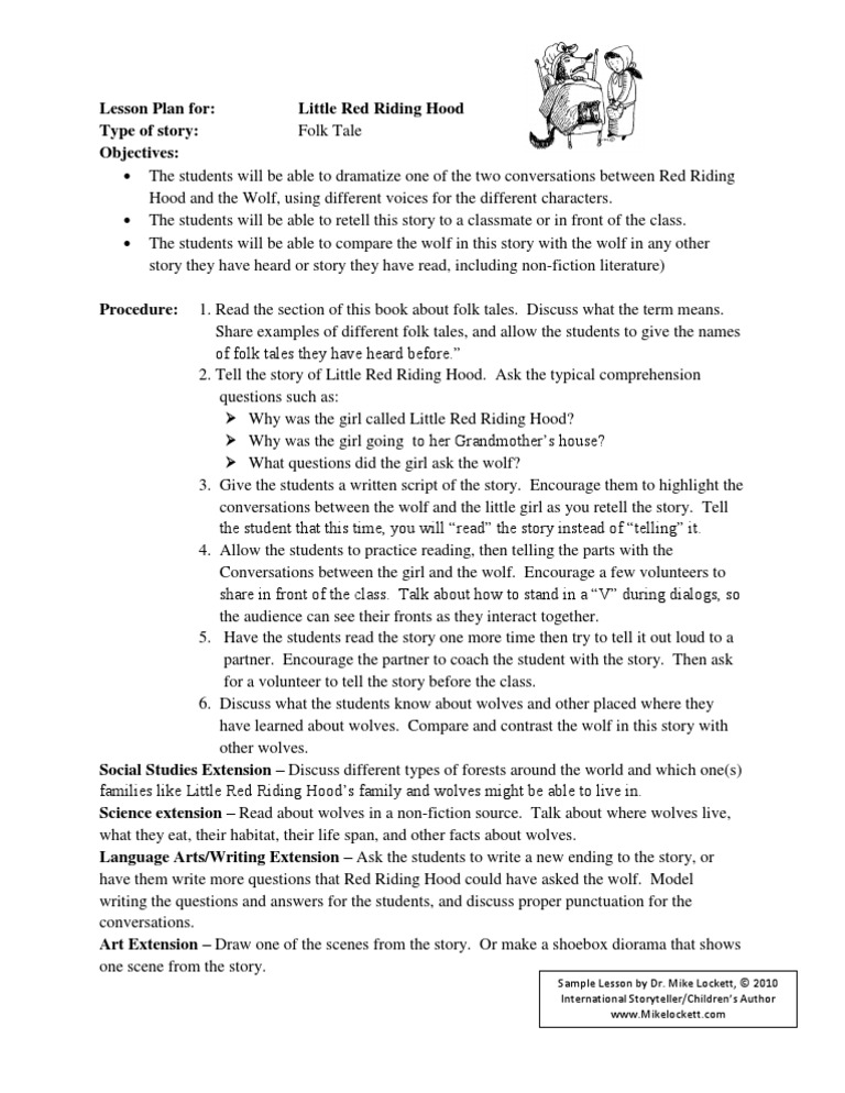 Lesson Plan For Little Red Riding Hood | PDF | Little Red Riding Hood ...