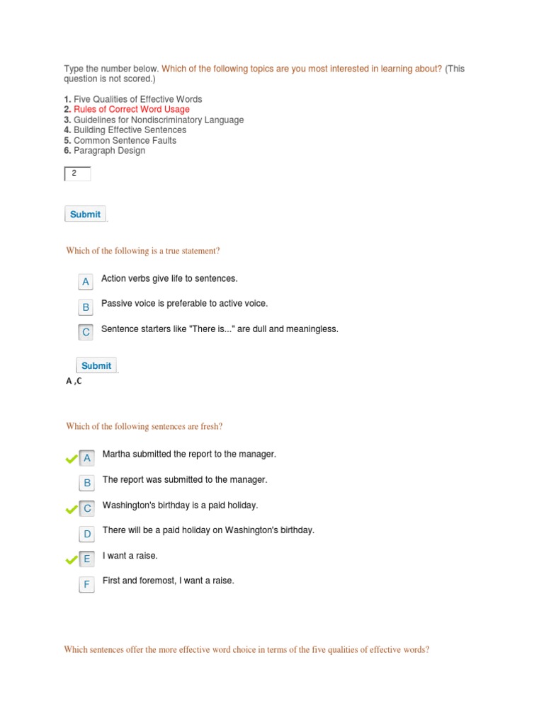 Guidelines for Effective Business Writing | PDF | Sentence (Linguistics ...