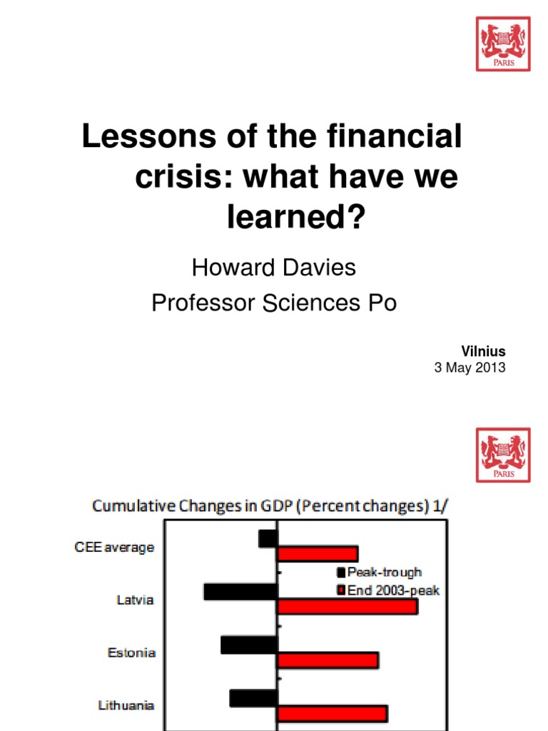 Prof. Howard Davies Presentation | PDF | Moral Hazard | Too Big To Fail