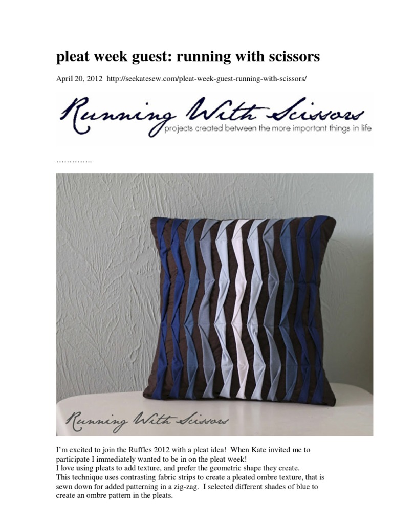 Running With Scissors | PDF | Seam (Sewing) | Sewing