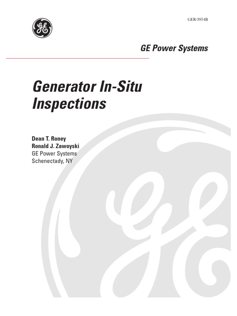 GE - Generator In-Situ Inspection | PDF | In Situ | Electric Generator