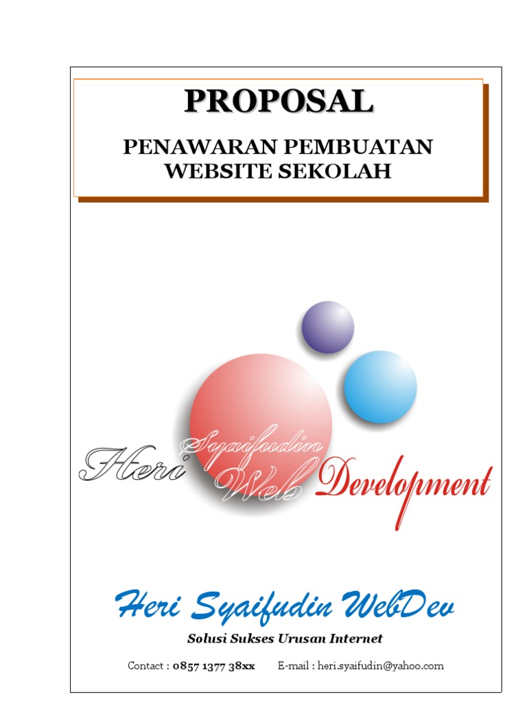 Proposal Penawaran Website Sekolah Dan Instansi | PDF