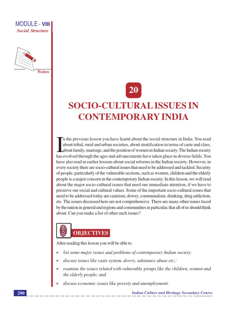 Socio-Cultural Challenges in India | PDF | Substance Abuse | Smoking