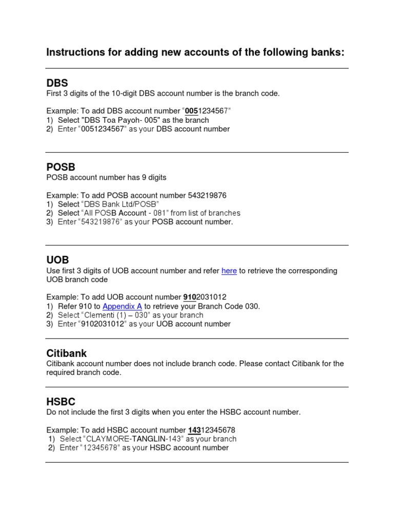 Bank Account Setup Guide | PDF