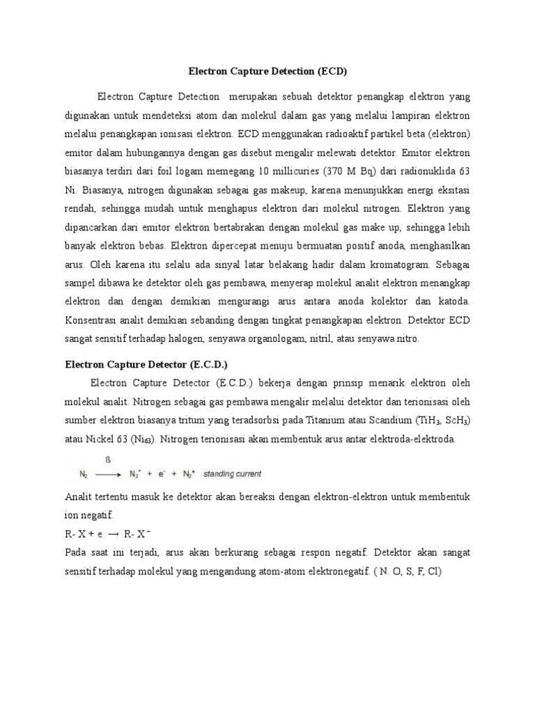 Electron Capture Detection Pdf