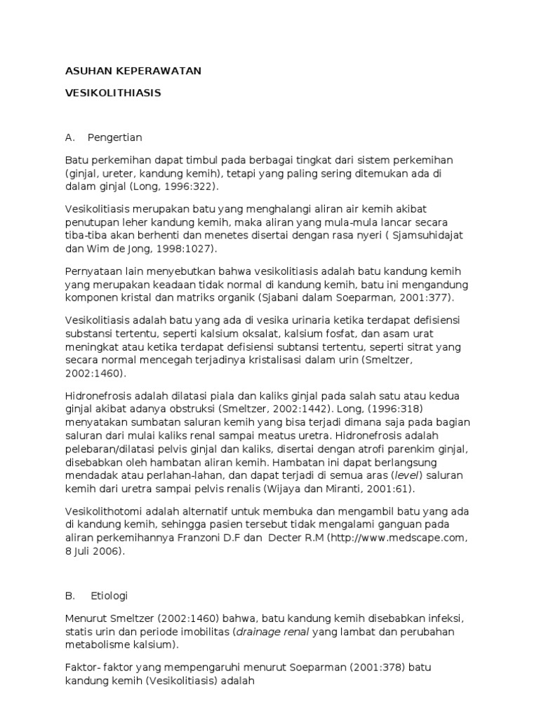 Vesikolithiasis | PDF