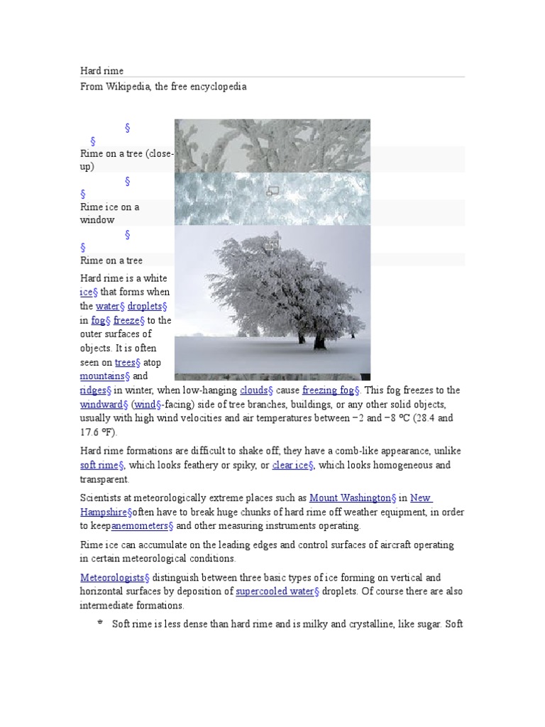 Hard Rime | PDF | Meteorological Phenomena | Water Ice