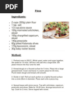 Margherita Pizza Recipe PDF | PDF | Pizza | Dough