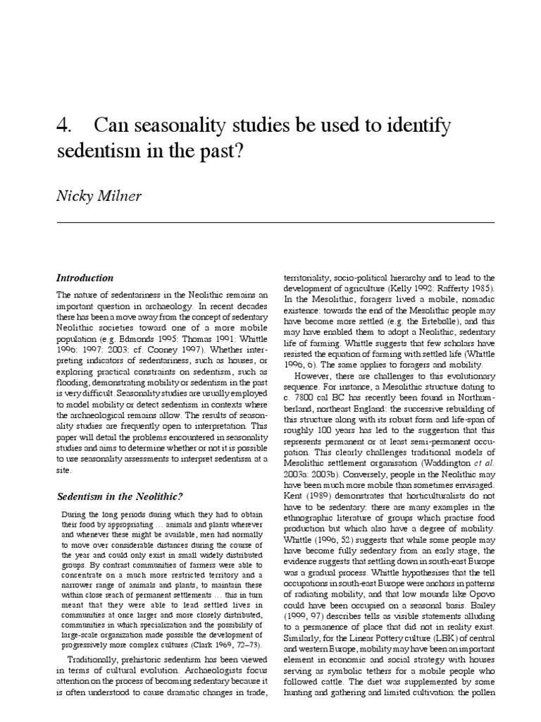 Ch4 Nicky Milner | PDF | Archaeology | Bird Migration