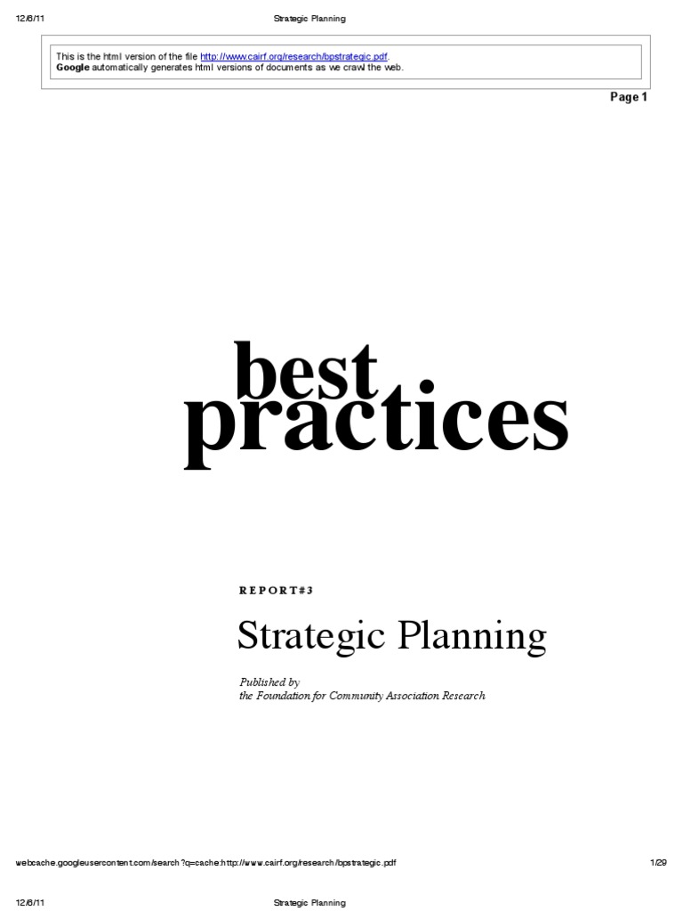 Strategic Planning | PDF | Strategic Planning | Strategic Management