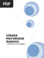 Uputstvo Za Izradu Maturskog Rada | PDF