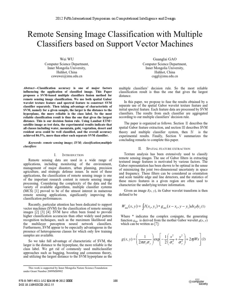Multiple Classifiers | PDF | Support Vector Machine | Statistical Classification