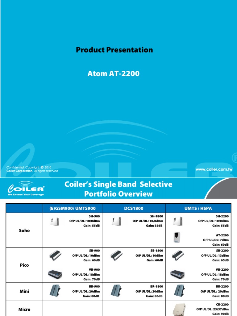 Atom AT-2200 3G Repeater Overview | PDF