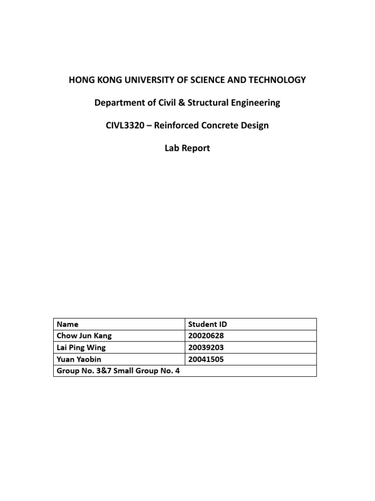 Concrete Lab Report | PDF | Concrete | Beam (Structure)
