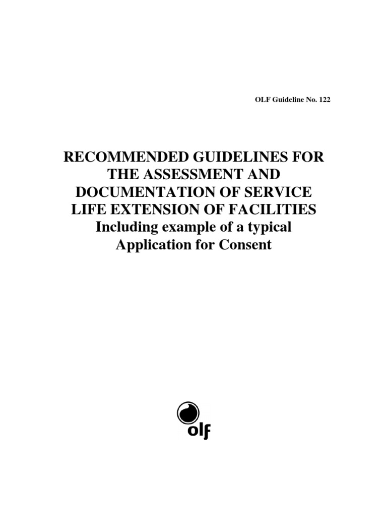 Extending facility service life - OLF guidelines summary | PDF ...