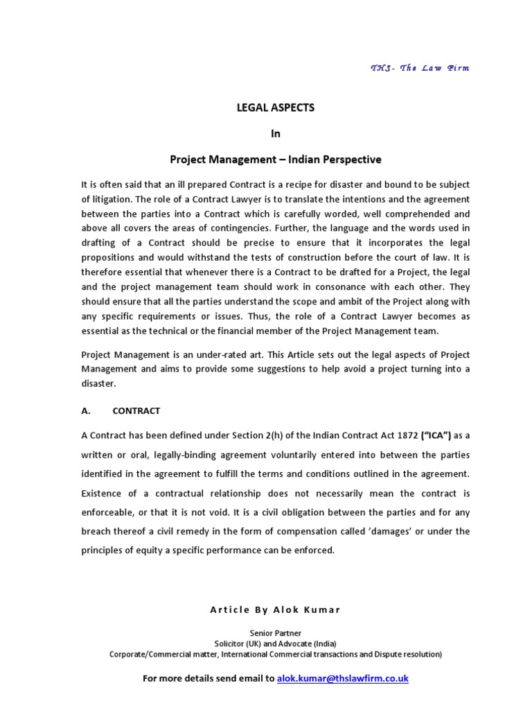 Legal Aspects of Project Management | PDF | Contractual Term | Estoppel