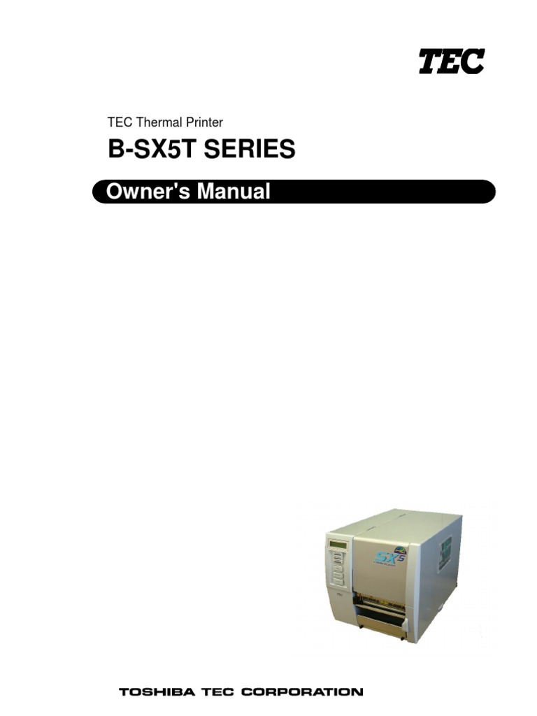 TEC SX5 Manual | PDF | Electrical Connector | Printer (Computing)