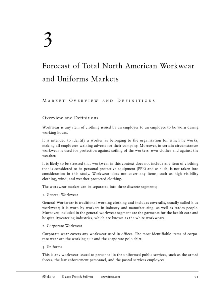 Chapter 3 - Forecast of Total North American Workwear and Uniforms ...