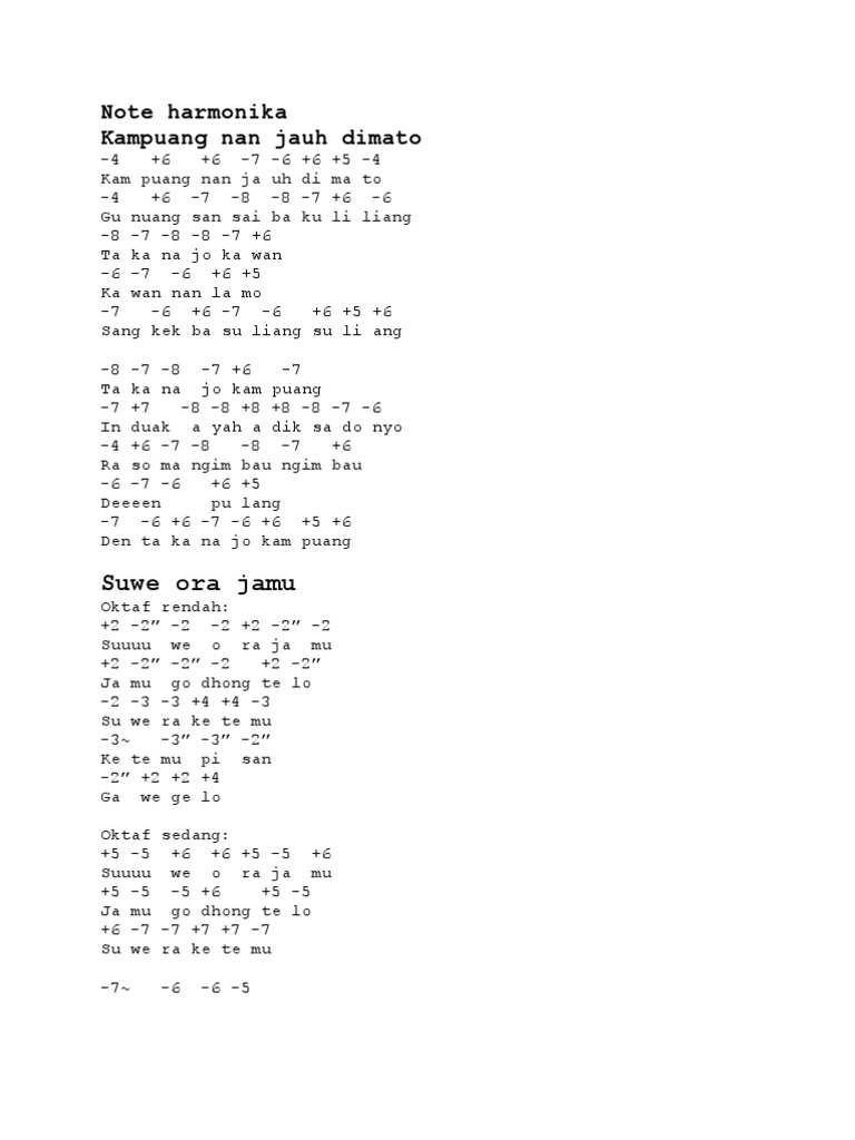 Note Harmonika | PDF