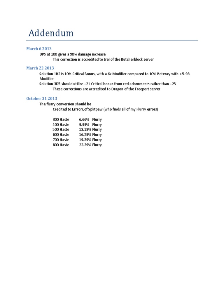 EQII Game Mechanics Addendum | PDF | Technology & Engineering