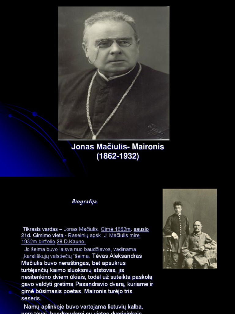 Jonas Mačiulis Maironis | PDF