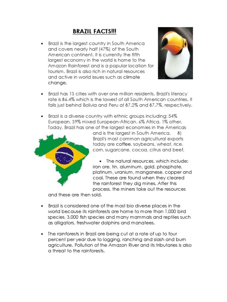 Brazil Facts | PDF | South America | Brazil