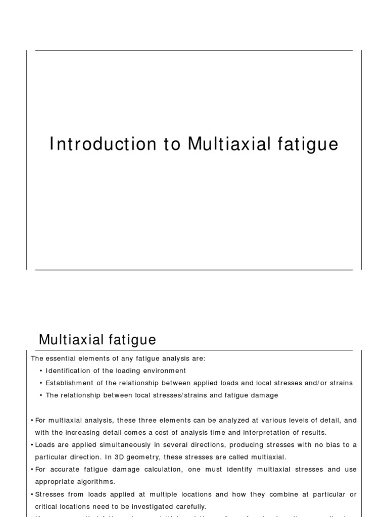 Introduction To Multiaxial Fatigue | PDF | Fatigue (Material ...