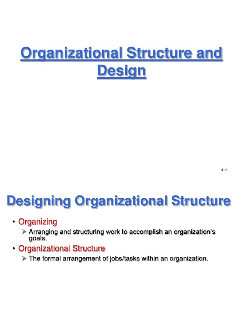 Organizational Structure and Design | PDF | Organizational Structure ...