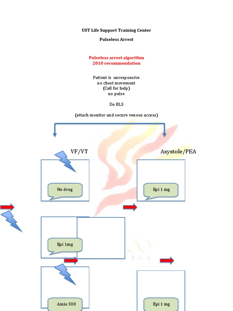 ACLS - Pulseless Algorithm.8.10.12 | PDF | Cardiopulmonary ...