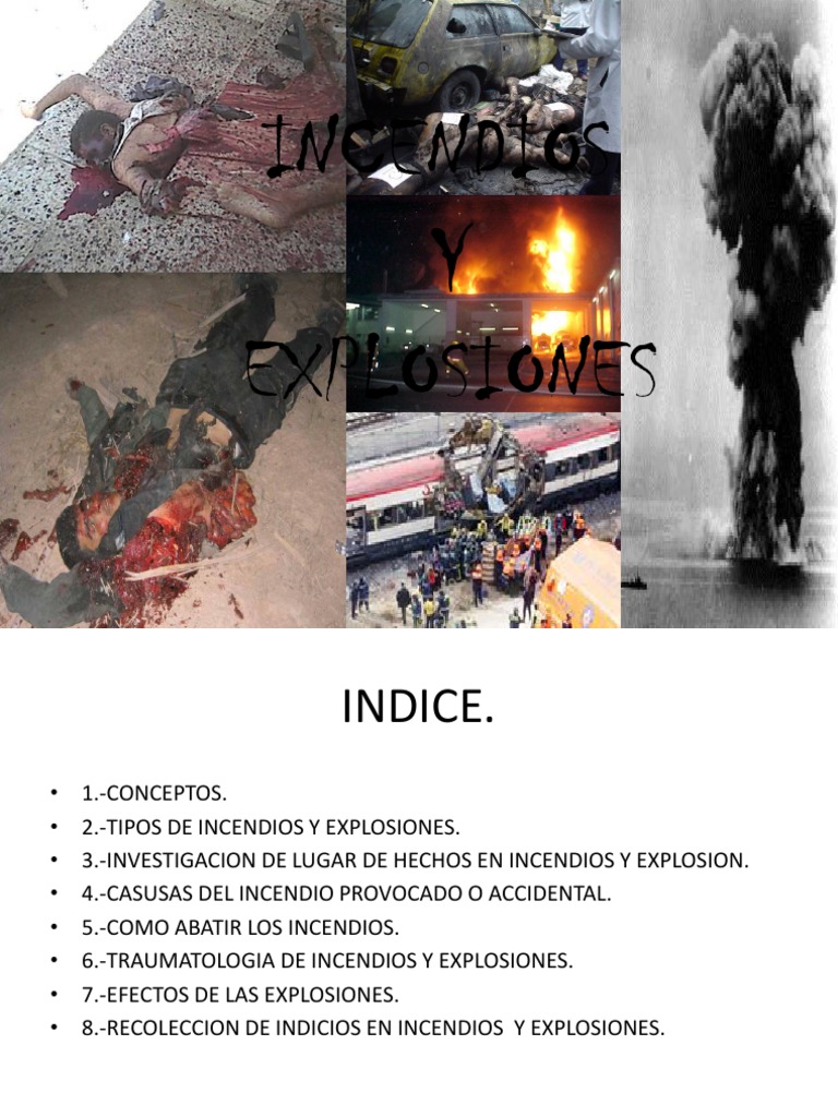 Causas y Tipos de Incendios y Explosiones | PDF | Gases industriales ...