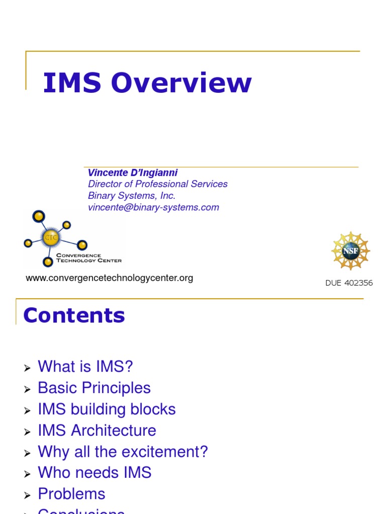 04 - Ims Overview | PDF | Ip Multimedia Subsystem | Computer Network