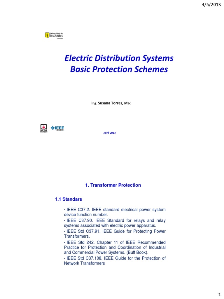 Protection Schemes Pdf Electric Power System Transformer