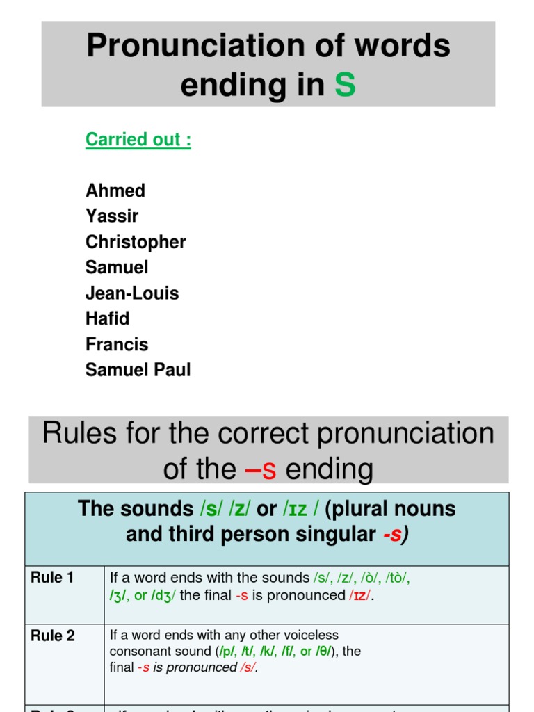 Pronunciation of Words Ending In: Carried Out | PDF | Language Arts ...