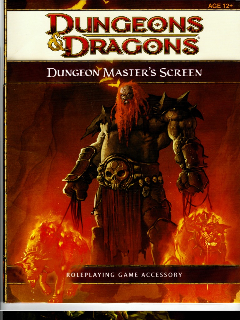 4e D&D 4th Edition DM Screen | PDF | Dungeons & Dragons | Role Playing ...