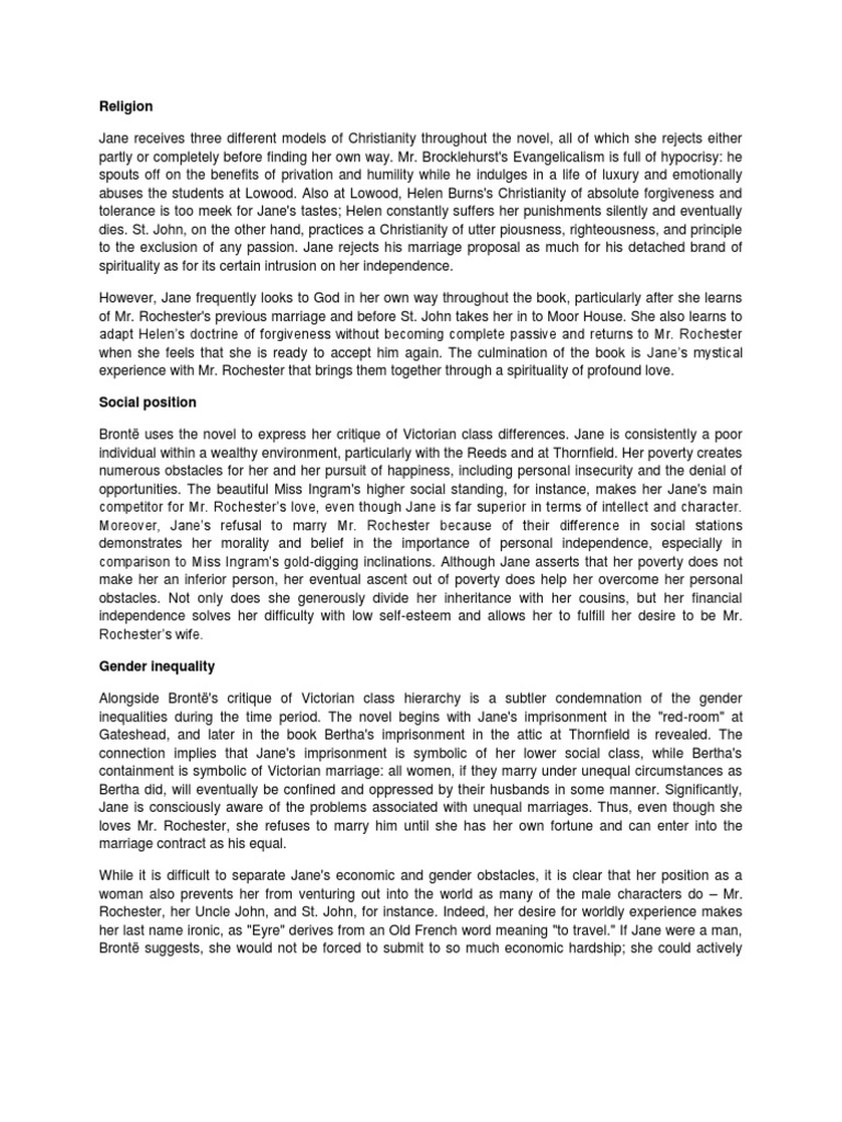 Jane Eyre Themes | PDF