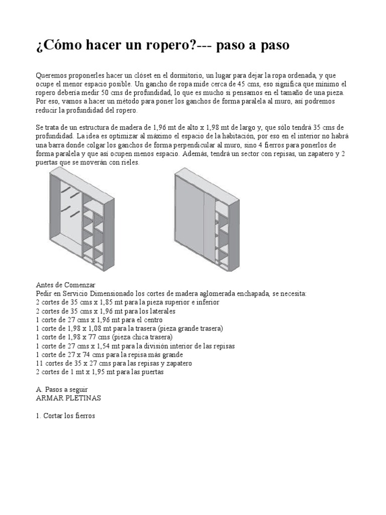 Cómo Hacer Un Ropero | PDF | Industrias | Science